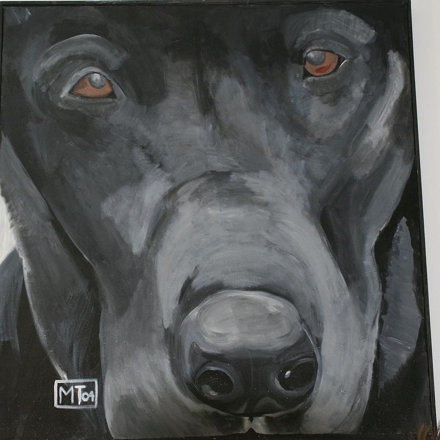 Black Lab Painting by Meredith Brooks - Pixels