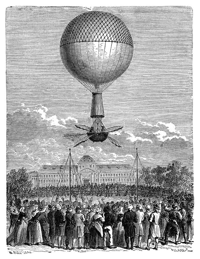 Blanchard's First Balloon Flight by Science Photo Library
