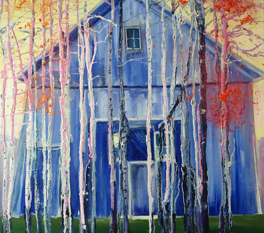 Blue Barn Painting by Blanche Serban - Fine Art America