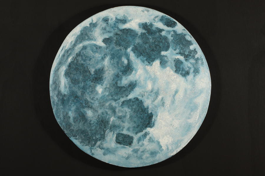 Blue Cheese Moon Painting by Michael Marcotte - Fine Art America