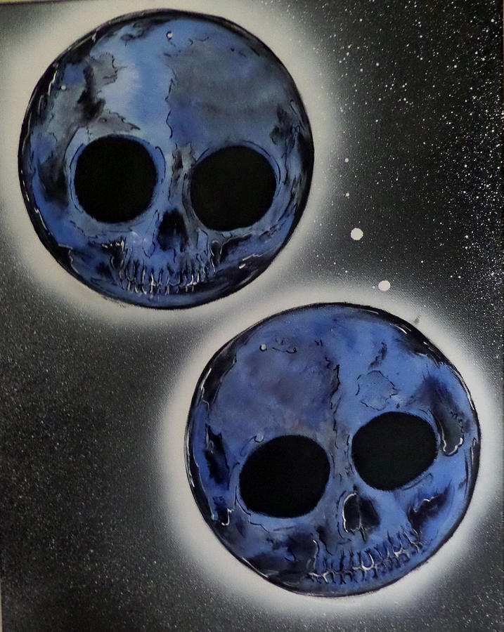 Blue Death Painting by TattooFace Miller - Fine Art America