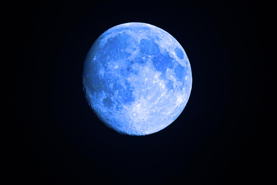 Blue Full Moon Photograph by Mark Tsemak | Fine Art America