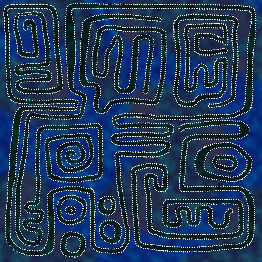 Blue Pathways Digital Art by Thisis Notme - Fine Art America