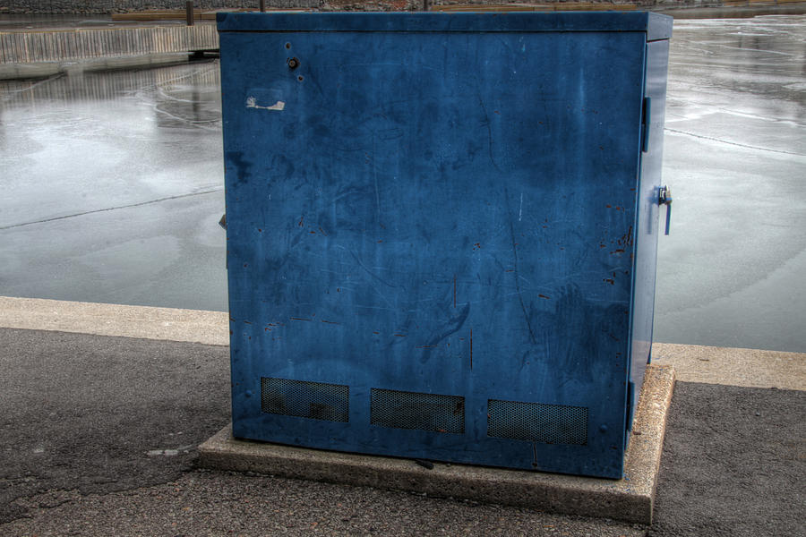 Blue Utility Box Photograph by Jim Vance - Fine Art America