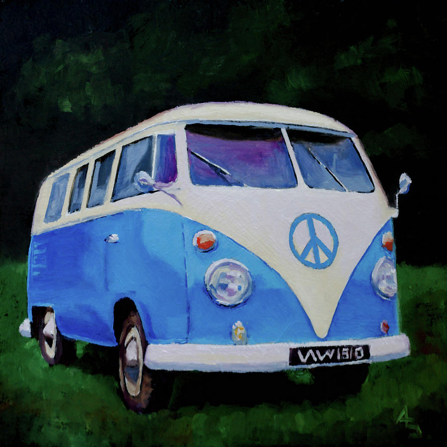 Blue Van Painting by P.s - Fine Art America