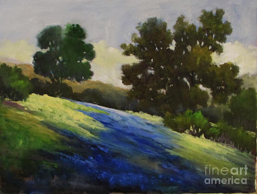 Bluebonnet Field Painting by Patsy Supak - Fine Art America