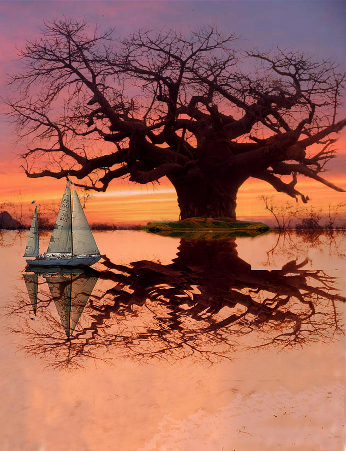 Boat reflection Digital Art by E Kraizberg - Fine Art America