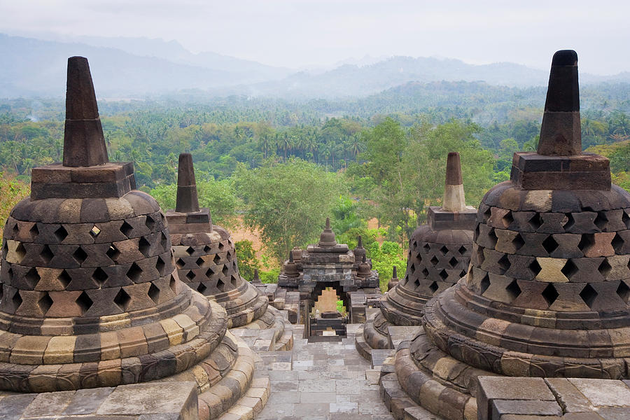 Borobudur, Java, Indonesia Photograph by Peter Adams - Pixels Merch