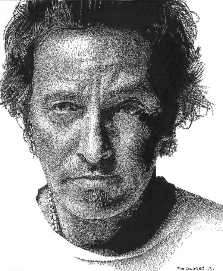Bruce Springsteen Drawing by Timothy Glasby - Fine Art America
