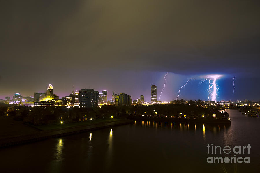 Buffalo Lightning Photograph by Mark Baker | Pixels