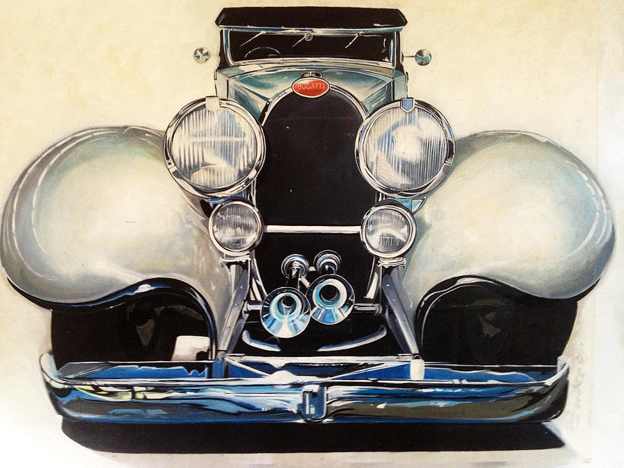 Bugatti Painting by Robert Busse - Fine Art America