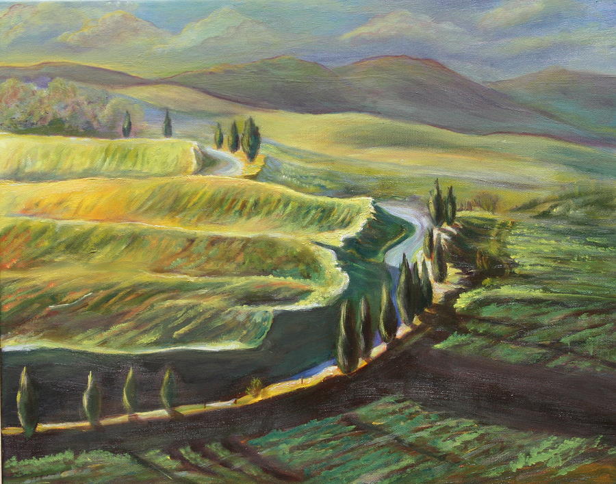 Buon Giorno Tuscany Painting by Sina Coulson - Fine Art America