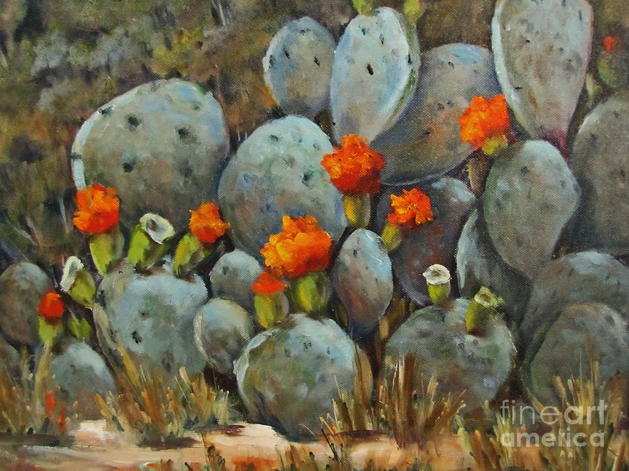 Cactus in Bloom Painting by Patsy Supak - Fine Art America