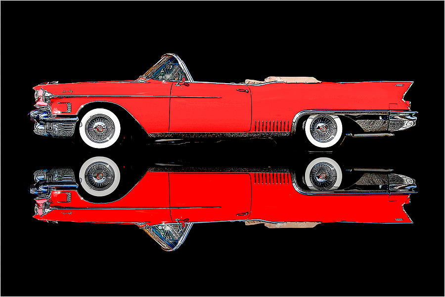 Cadillac Reflection Digital Art by Scott Powell - Fine Art America