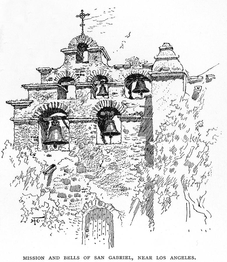 California Mission Drawing by Granger - Fine Art America