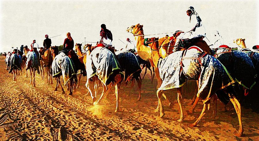 Camel Train Digital Art by Peter Waters - Fine Art America