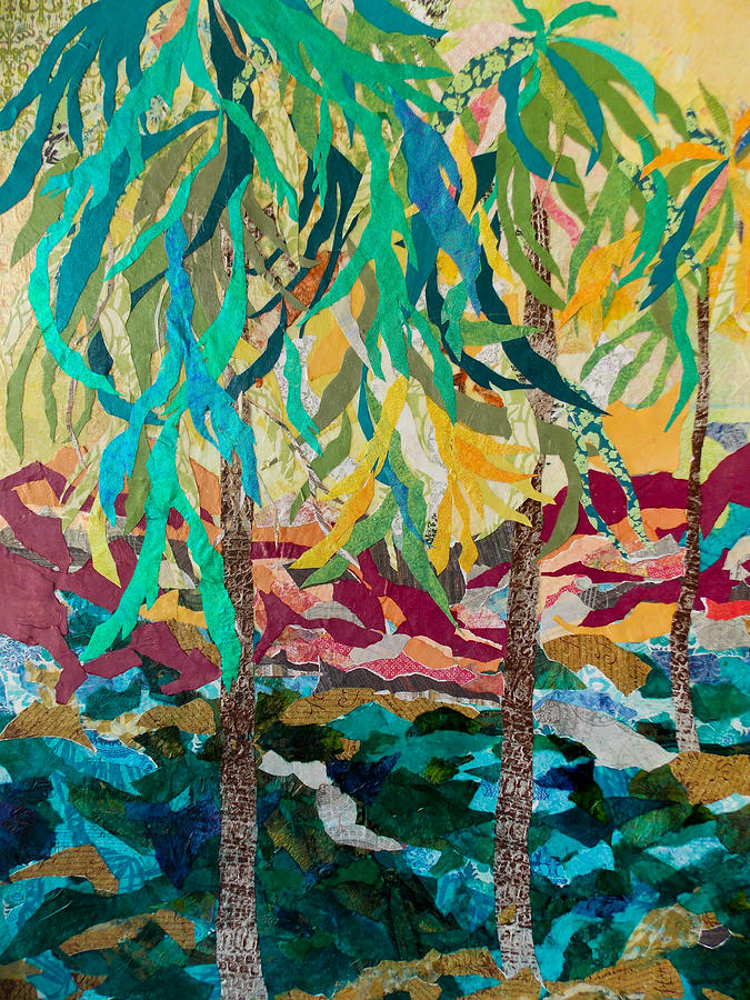 Canna Day Collage Mixed Media by Kat Ebert - Fine Art America