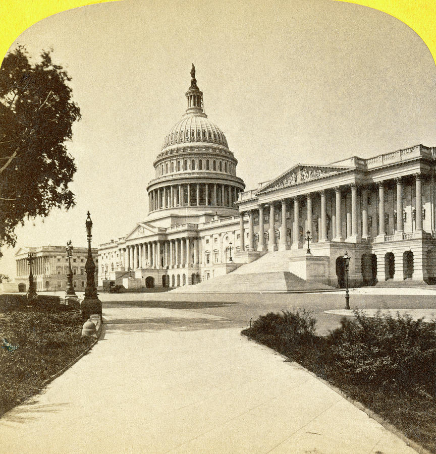 Capitol Building, C1882 Painting by Granger - Pixels