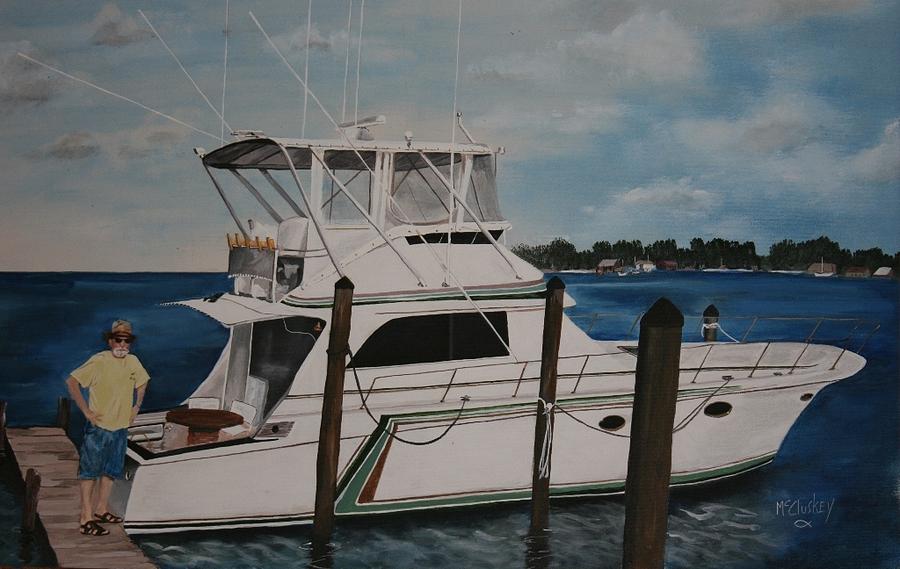 Capt. Bill Painting by Dee Mccluskey - Fine Art America