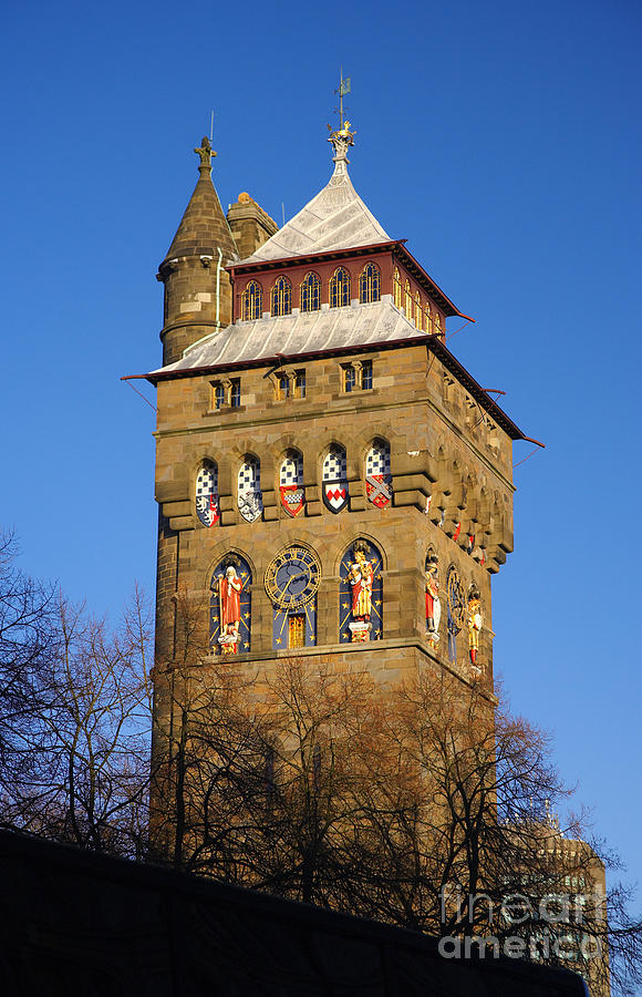 Cardiff Castle Clock Tower Photograph by Premierlight Images - Fine Art ...