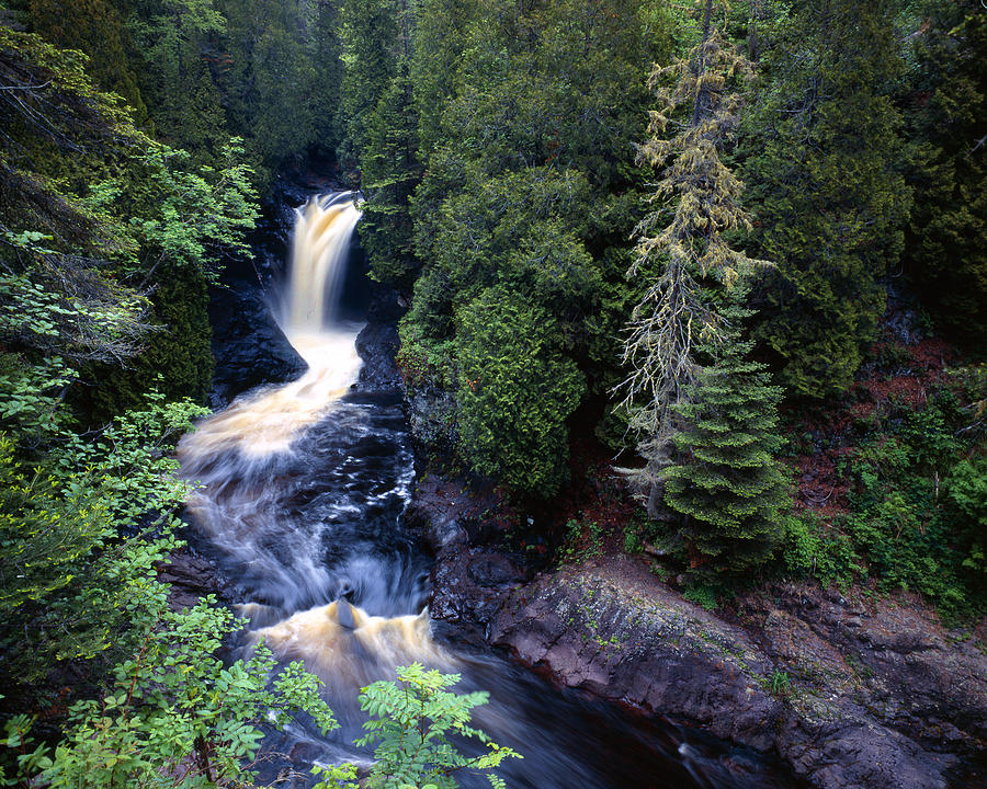 Cascade River Lower Falls Photograph by Tim Hawkins - Fine Art America