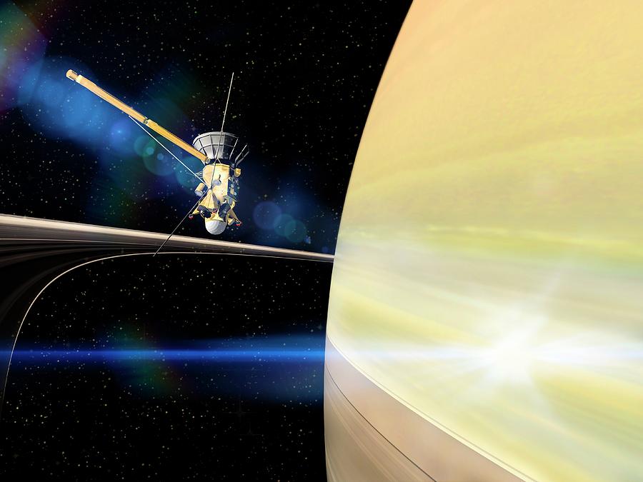 Cassinis Grand Finale At Saturn Photograph By Ramon Andrade 3dciencia