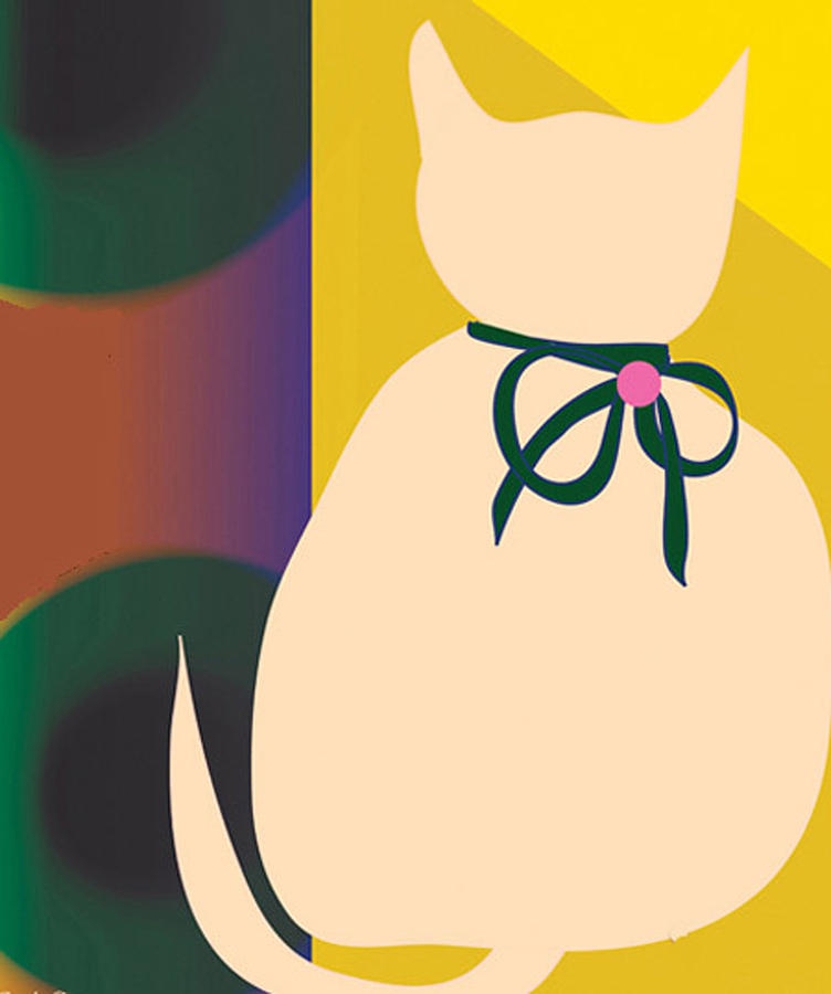 Cat from Back Digital Art by Gail Cramer - Fine Art America