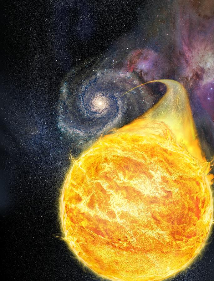 Cataclysmic variable star system, Photograph by Science Photo Library ...