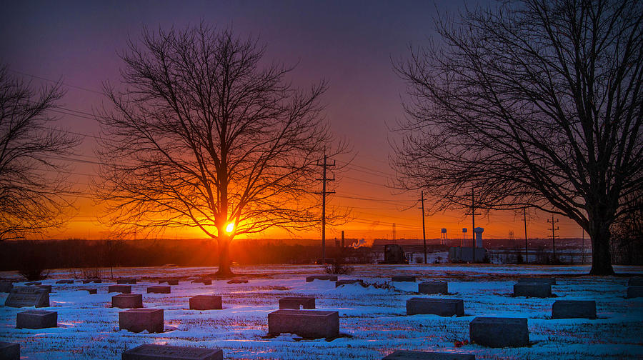 Cemetery Sunset Photograph by Jared Singleton - Fine Art America
