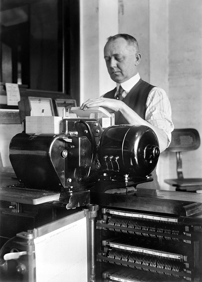 Census Tabulator, 1919 Photograph by Granger - Fine Art America