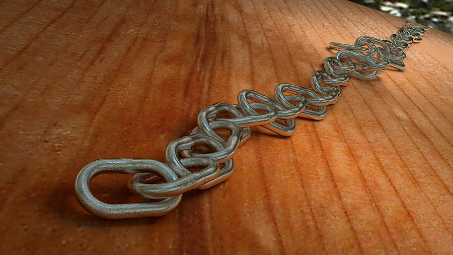 Chain Rendered in Blender Photograph by Michael French - Fine Art America