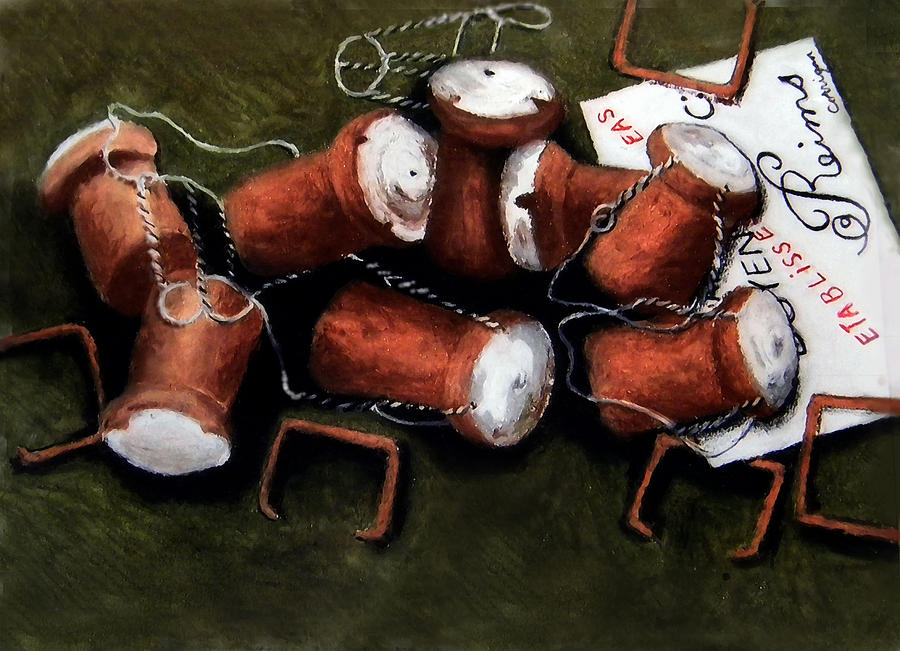Champagne corks Pastel by Mark Corrigan - Pixels