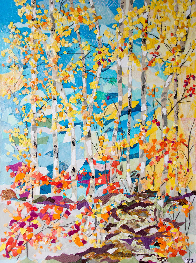 Changing Seasons Collage Mixed Media by Kat Ebert - Pixels