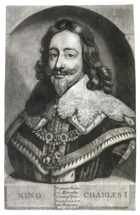 Charles I Of England In His Regalia Drawing by Mary Evans Picture ...