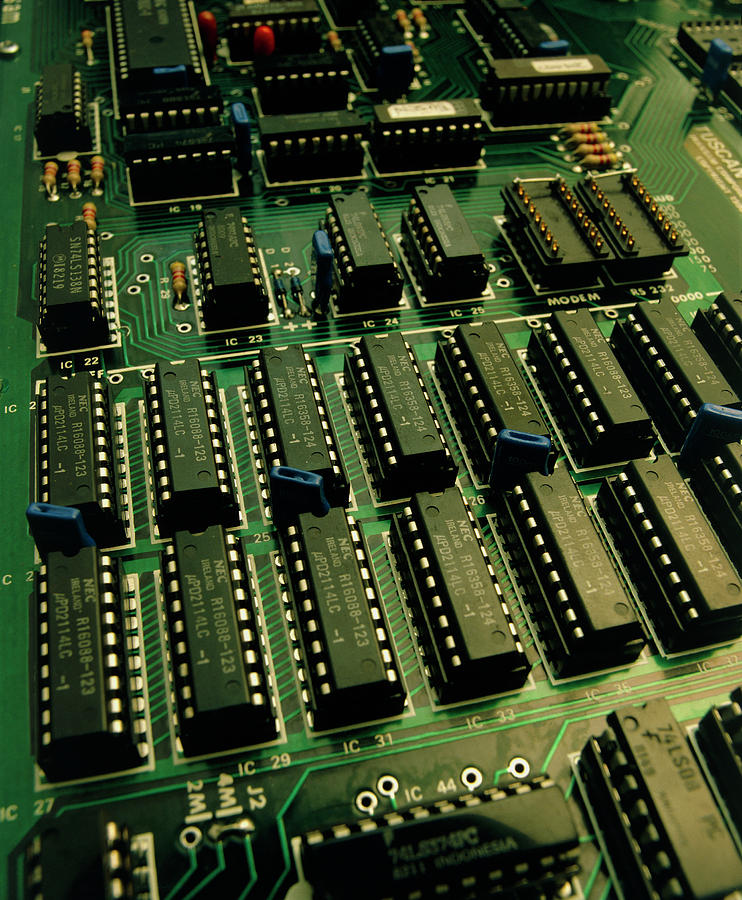 Chips On Computer Processor Board Photograph by Martin Dohrn/science ...
