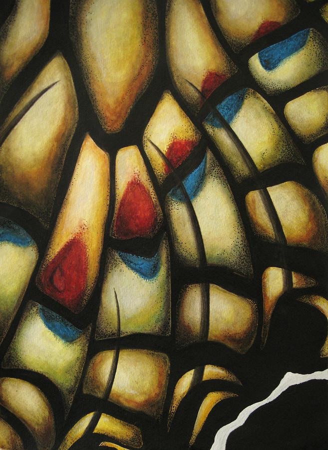 Chitin Layer Attack Painting by Denise R Fleming