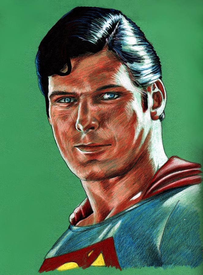 Chris Reeve Drawing by Gene Boshkaykin - Fine Art America