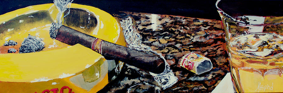 Cigar Resolution Painting by Morphd Mohawk | Fine Art America