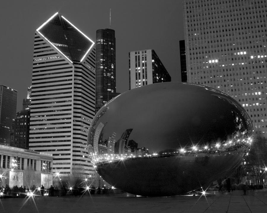 Cloud Gate at Night Photograph by Michael Smith - Pixels