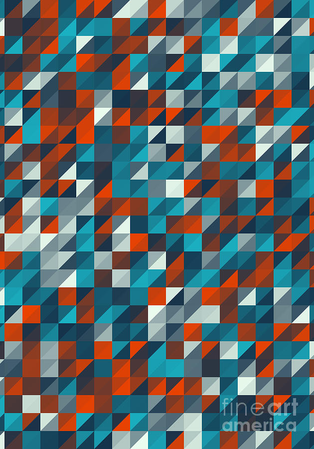 Coast Triangle Geometry Pattern Digital Art by Frank Ramspott