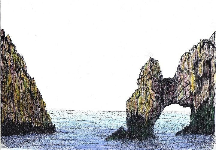 Color arch Drawing by David Hall - Fine Art America