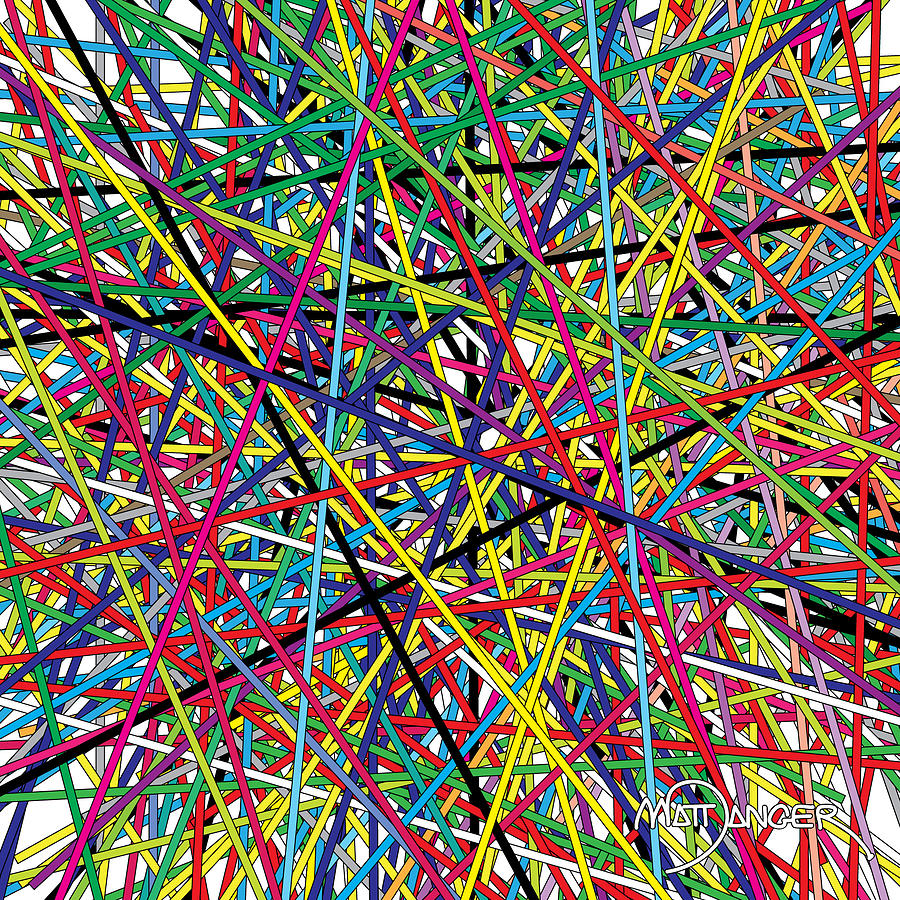 Colored Stick Matrix 2 Digital Art by Matt Danger - Fine Art America