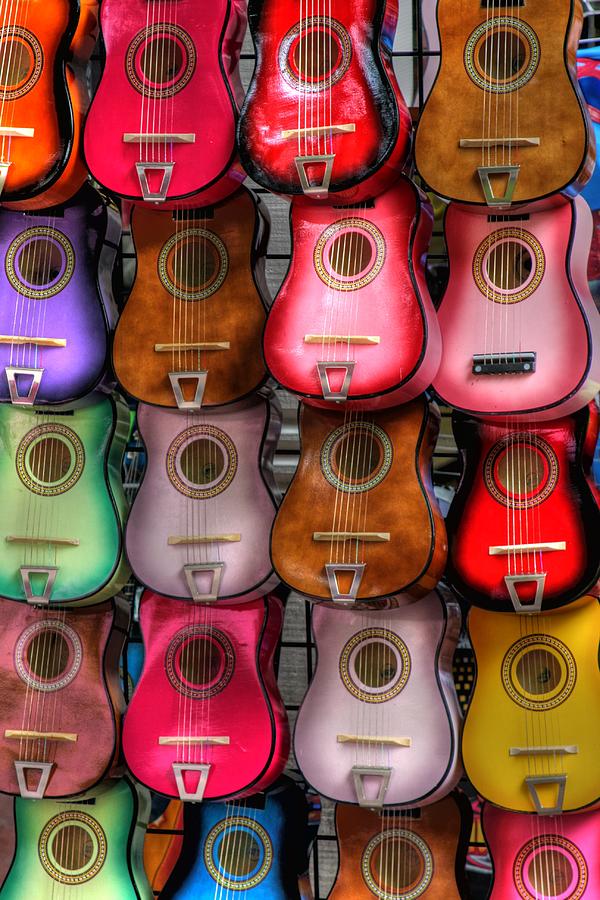Colorful Guitars Photograph by Tony Colvin - Fine Art America