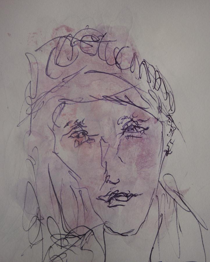 Composition 100 Drawing by Edward Wolverton - Fine Art America
