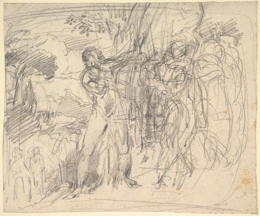 Compositional Study For Comus-the Drawing by George Richmond - Fine Art ...