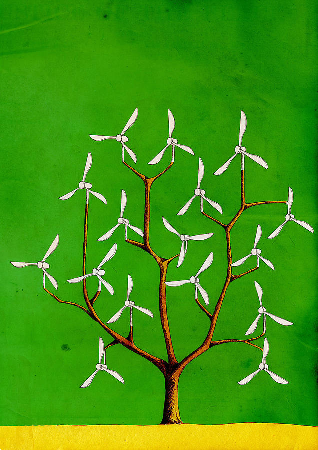 Concept of renewable energy Digital Art by Fanatic Studio - Fine Art ...