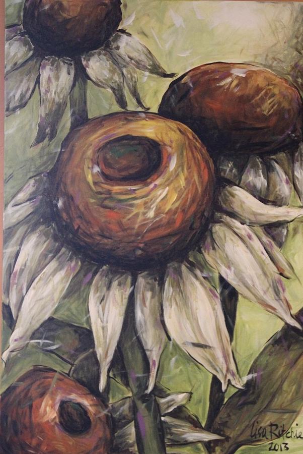 Cone Flowers Painting by Lisa Ritchie - Pixels