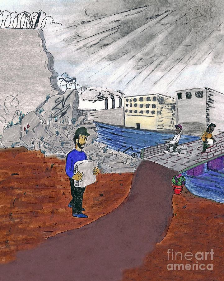 Constructing a Bridge Drawing by Lee Serenethos - Pixels
