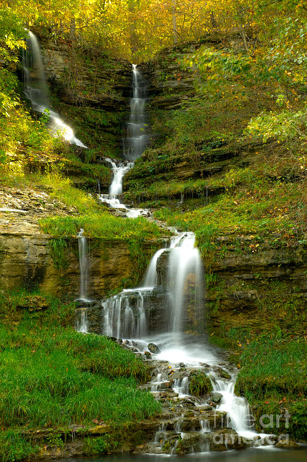 Converging Falls Photograph by Brian Devero