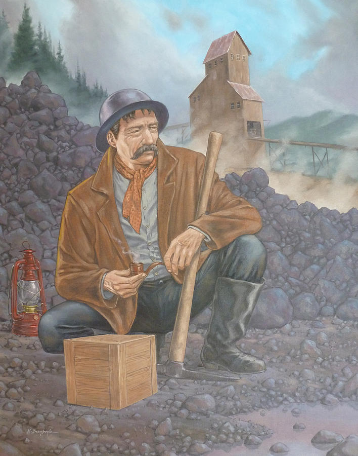 Cooper Miner All in A Days Work Painting by Kevin Breyfogle - Fine Art ...